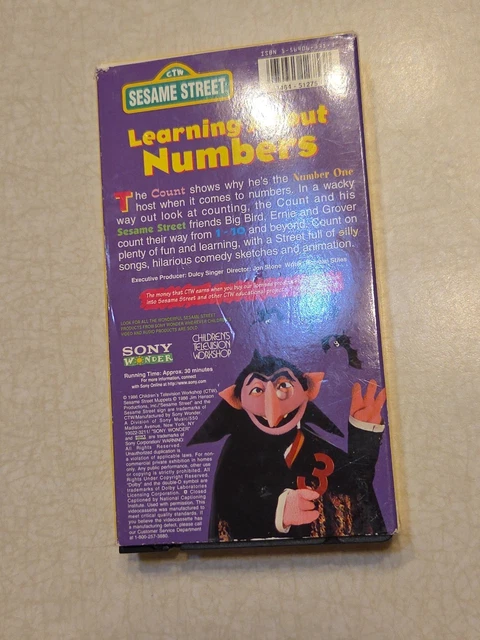 SESAME STREET VHS Tape Learning About Numbers £13.38 - PicClick UK
