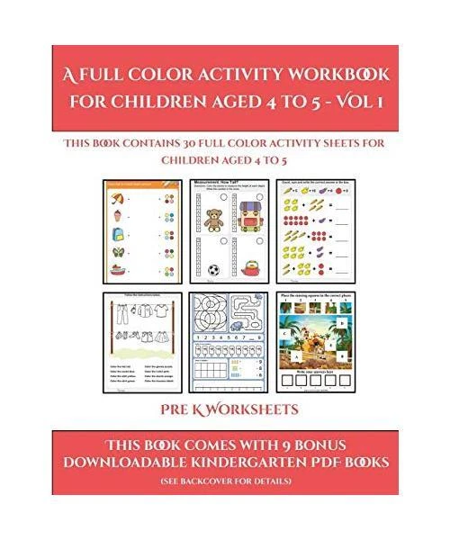 PRE K WORKSHEETS (A full color activity workbook for children aged 4 to 5 - Vol EUR 9,30 ...