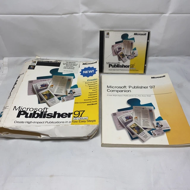 MICROSOFT PUBLISHER 97 CD Deluxe + CD Key $29.00 - PicClick AU