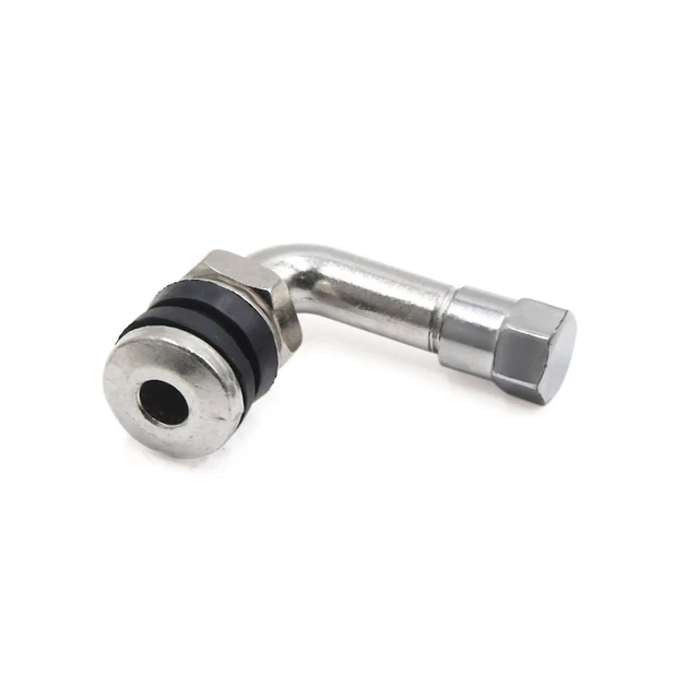 VALVOLA PNEUMATICI TUBOLARE tubolare tono argento 90 gradi per auto EUR ...