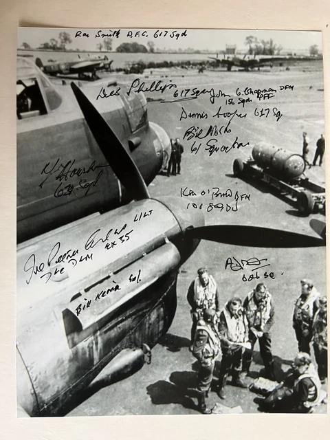 LANCASTER PHOTO SIGNED 10 WW2 RAF Bomber Command Veterans £16.32 ...