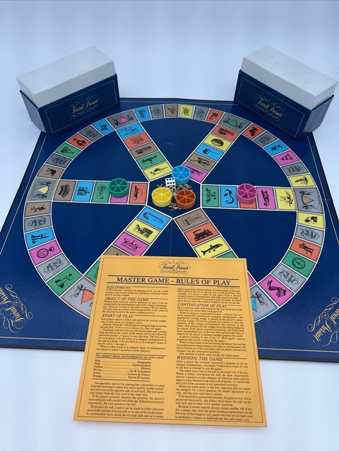 TRIVIAL PURSUIT MASTER Board Game Genre Edition Complet Original 1981 ...