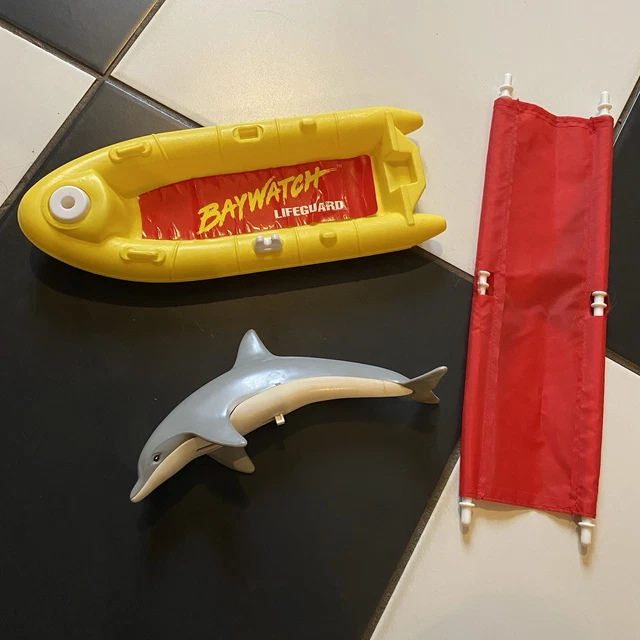 BARBIE BAYWATCH LIFEGUARD Rescue Station 1994 Raft Boat Stretcher ...