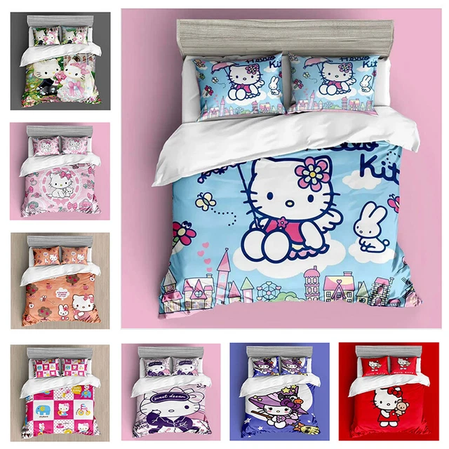 Hello Kitty Collection Single Double Queen King Bed Quilt Cover Set Eur