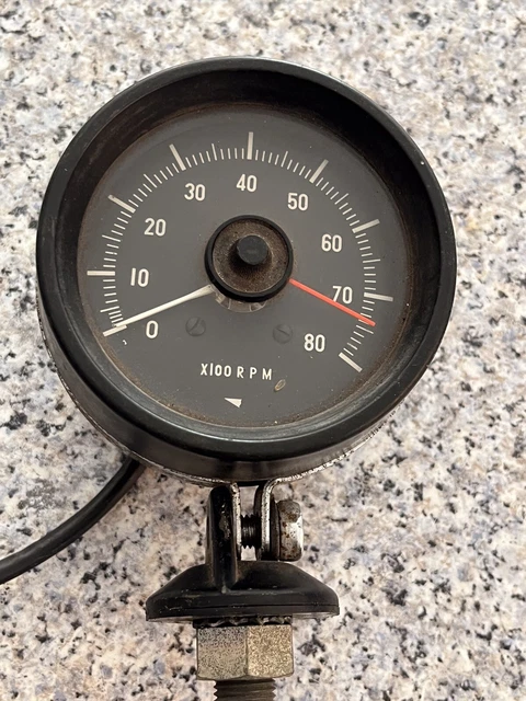 CLASSIC CAR 8000 Revometer Rev Counter 9cm Yazaki Fast Road Rally Jap ...