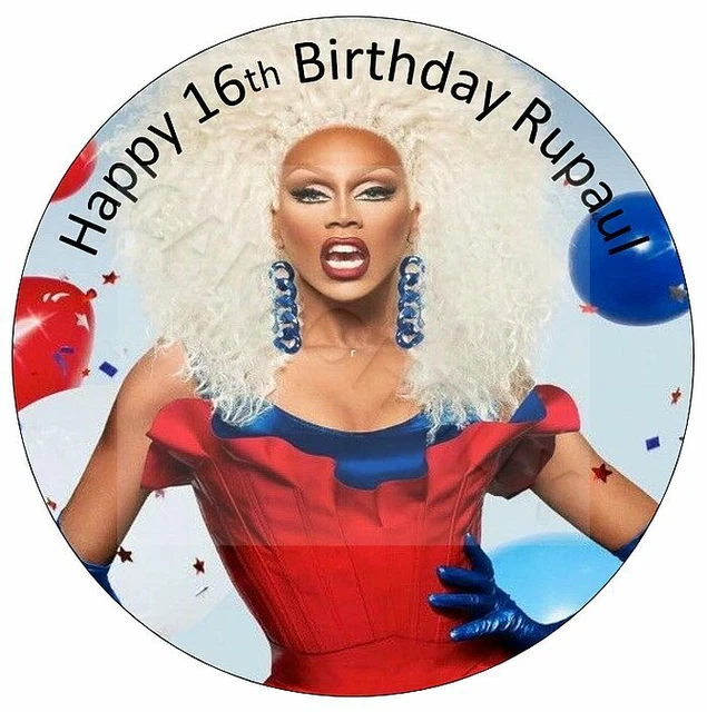 RUPAUL DRAG RACE Edible Happy Birthday Cake Topper With Personalised ...