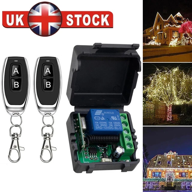 DC12V RELAY WIRELESS Remote Control Switch Receiver Switches on/off RF ...