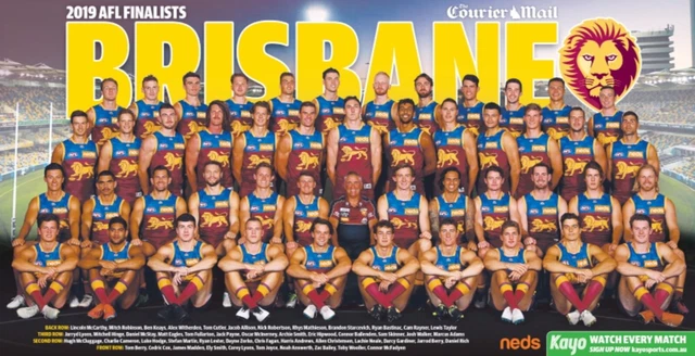 BRISBANE LIONS AFL Football Team Player Poster,Bargain Premiers EUR 5 ...