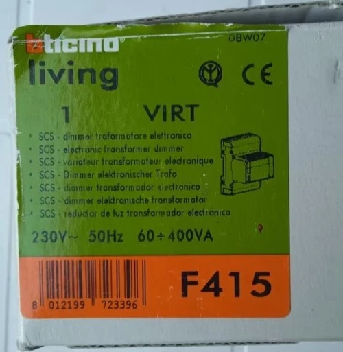 BTICINO F415 DIMMER MYHOME for 400VA Electronic Transformers £114.05 ...