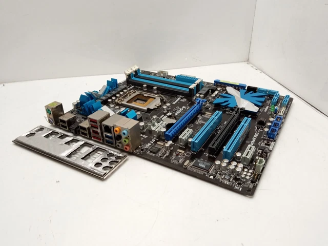 ASUS P7P55D-E SOCKET LGA1156 DDR3 ATX Motherboard with I/O shield £39. ...