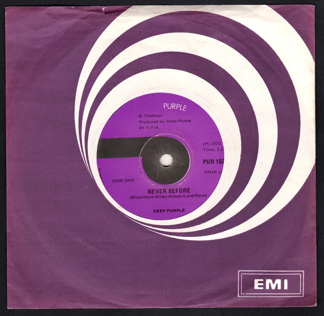 RARE! -SOUTH AFRICA-NEVER BEFORE-WHEN A BLIND MAN CRIES-7"-Deep Purple ...