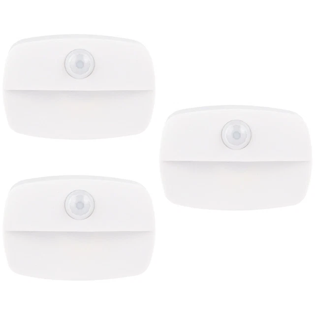 3 PACK CORRIDOR Sensor Light LED Step Night Closet Wardrobe Gift £13.39 ...