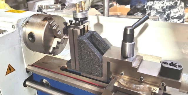 MINI LATHE VERTICAL Slide Mounted on Z Type Caste Iron Angle Plate ...