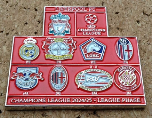 LIVERPOOL FC - Champions League 2024/25 - League Phase Pin Badge [red ...
