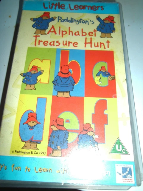 LITTLE LEARNERS PADDINGTONS Alphabet Treasure Hunt Video Vhs 1993 £1.99 ...
