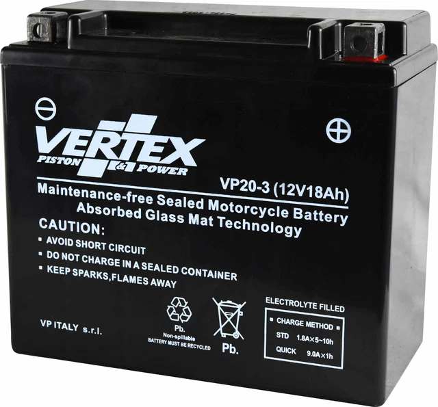 VERTEX BATTERY FOR Harley Davidson FLSTC 1690 Heritage Softail Classic ...