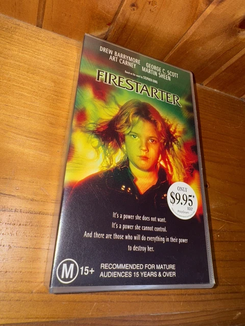 FIRESTARTER VHS 1984 1992 Horror Drew Barrymore Stephen King Polygram ...
