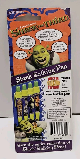2007 SHREK THE Third Talking Pen Dreamworks $19.16 - PicClick CA