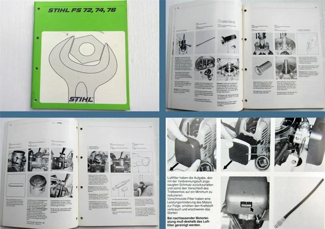 STIHL FS72 FS74 FS76 Motorsense Werkstatthandbuch Reparaturanleitung ...