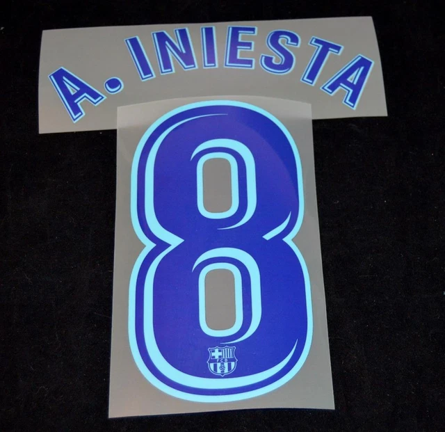 BARCELONA A.INIESTA 8 2017/18 Away Football Name/Number La Liga Youth ...
