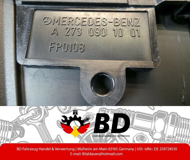 26 * MERCEDES-BENZ OM273 V8 Motorabdeckung Filterkasten Original ...