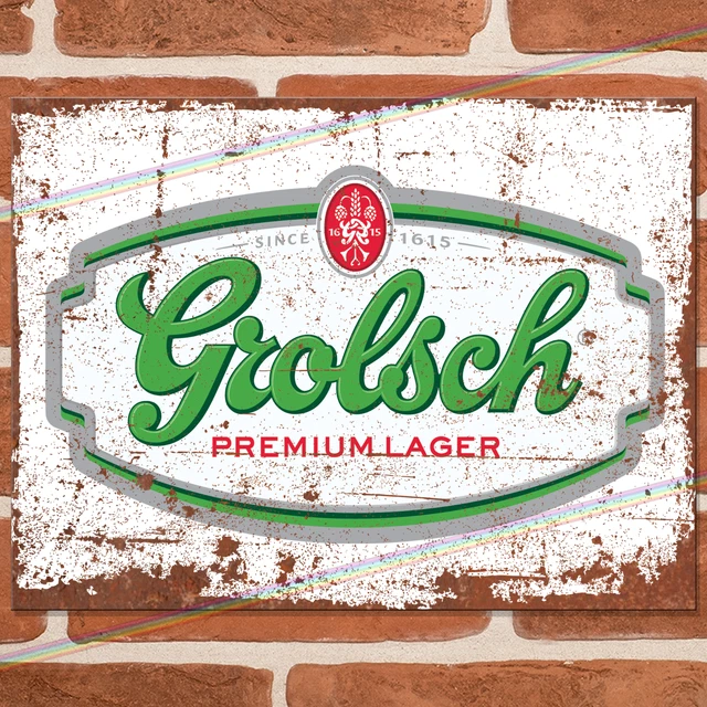 GROLSCH METAL SIGNS Man Cave Shed Garage Bar Pub Lager Beer Vintage Tin ...
