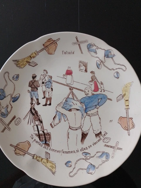 LOT DE 6 assiettes série militaire Sarreguemines Antoine Albert FROMENT ...
