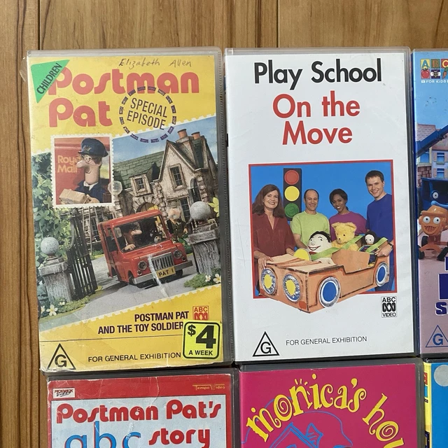 LOT OF 6 ABC Kids Postman Pat Bob The Builder Play School Vintage VHS ...