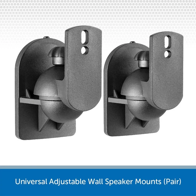 PAIR SPEAKER WALL Brackets Universal HiFi Satellite Speaker Swivel ...