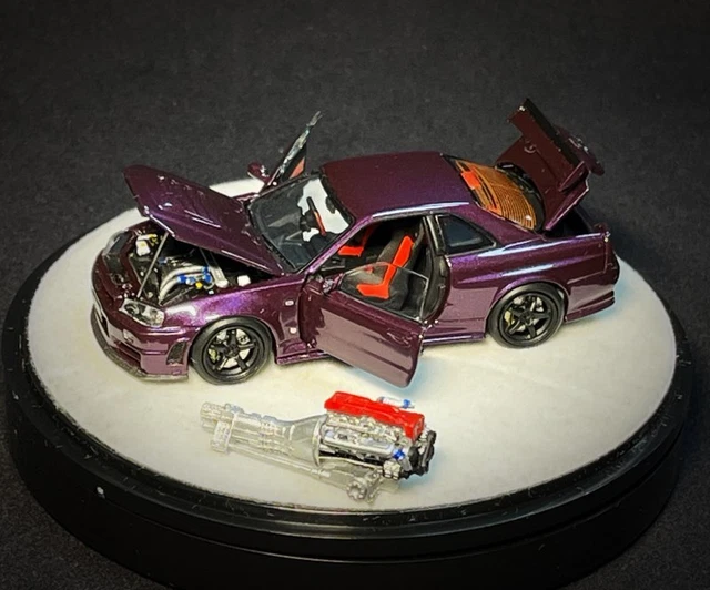 NISSAN SKYLINE GT-R (R34) Nismo Z-tune - Midnight Purple - PGM 1:64 EUR 129,50 - PicClick FR