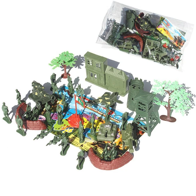 PLASTIC TOY MILITARY Playset Mens Playsets Model Building Kits Soldier ...