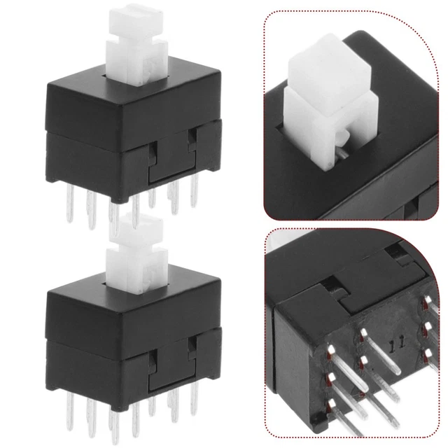 4 PCS PRACTICAL Self-locking Switch Mini Push Button Replacement $18.02 ...