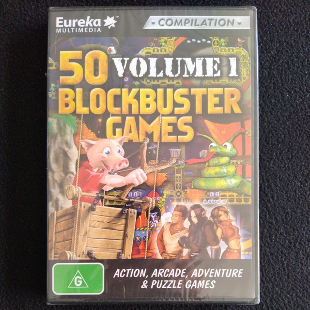50 BLOCKBUSTER GAMES Volume 1 (PC Video Game - NEW & SEALED - Eureka ...