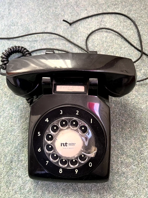 VINTAGE BLACK ROTARY Dial Telephone Northern Telecom 1978 Very Good ...