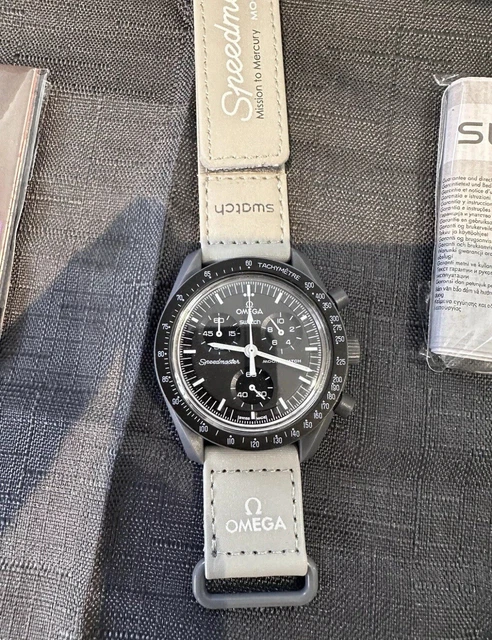 OMEGA X SWATCH Speedmaster MoonSwatch Gray Men's Watch - SO33A100 £165. ...