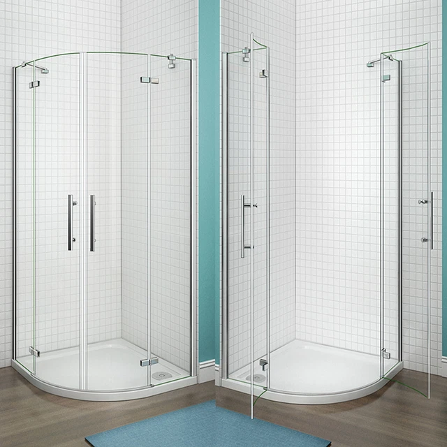 Frameless Quadrant Pivot Shower Enclosure Hinge Glass Door Corner