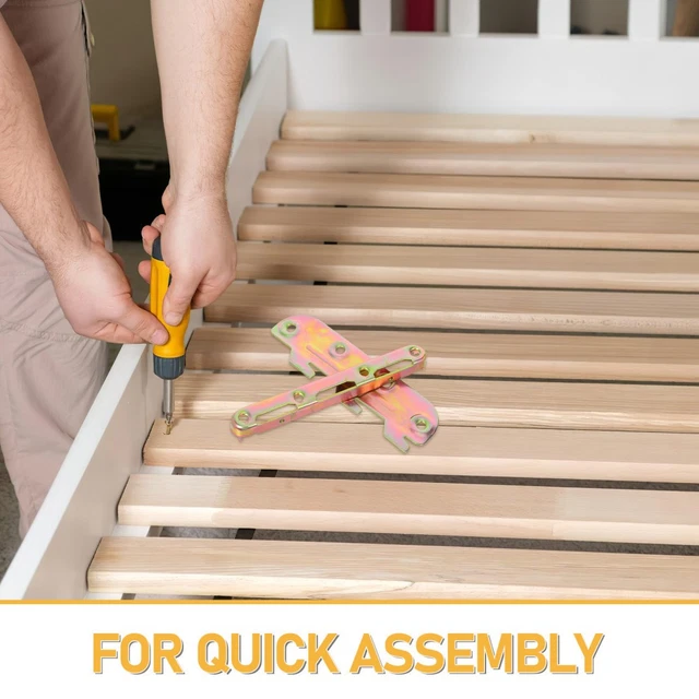 BED FRAME BRACKETS Adapter Connectors Adjustable Headboard Attachment ...
