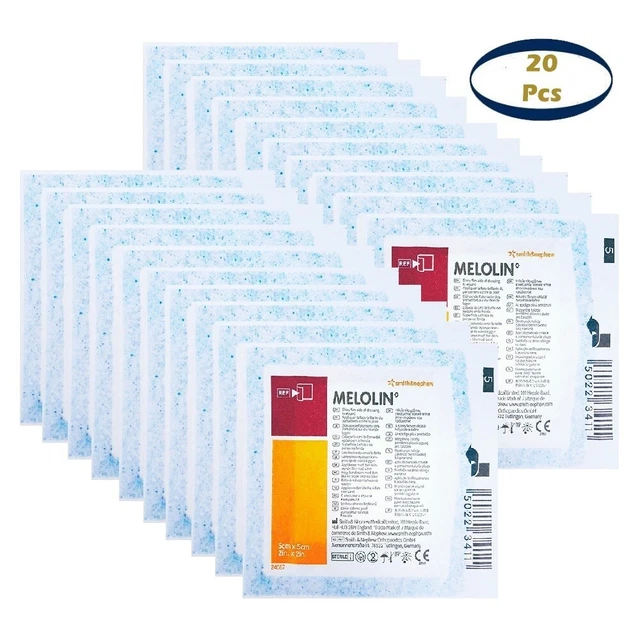 MELOLIN LOW ADHERENT Wound Sterile First Aid Dressing 5cm x 5cm - PACK ...