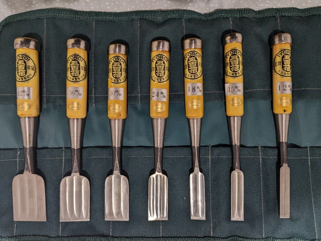 IYOROI IOROI OIRE Nomi Japanese Bench Chisel Set Of 7 $700.00 - PicClick AU