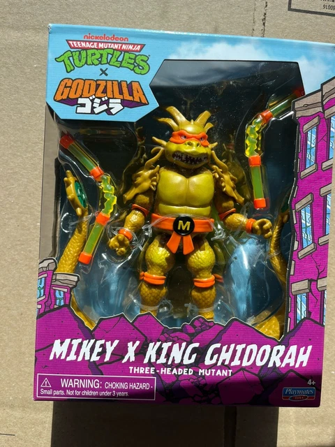 PLAYMATES TMNT X Godzilla Mikey X King Ghidorah Mutant Ninja Turtles ...