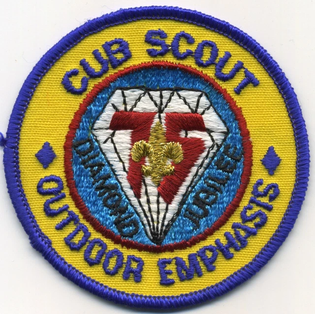 DIAMOND JUBILEE OUTDOOR EMPHASIS VINTAGE PATCH; 1980's Cub Scouts £17. ...