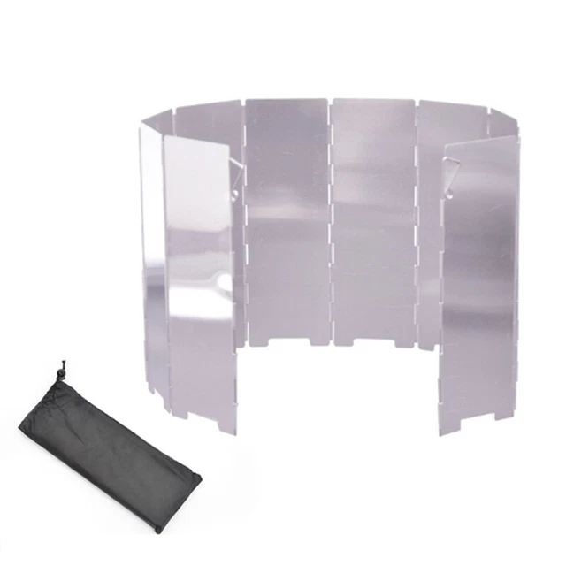 10 PLATES FOLD Camping Cooker Gas Stove Wind Shield Screen Foldable ...