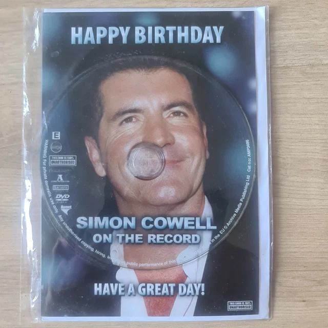 SIMON COWELL HAPPY Birthday Greeting Card With Documentary Dvd * Low ...