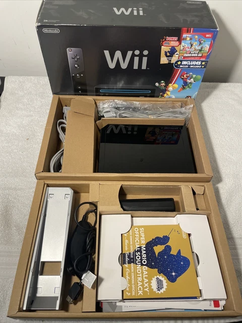 NINTENDO WII (NEW Super Mario Bros) Console Bundle RVL-101 Complete CIB ...