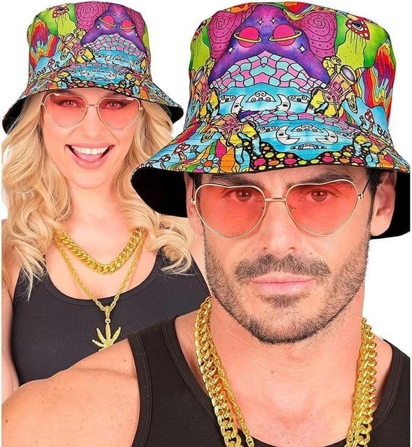 ADULT 1960S PSYCHEDELIC Bucket Hat Retro Fancy Dress £11.99 - PicClick UK