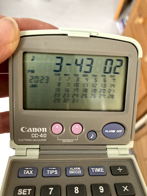 VINTAGE CANON ALARM Clock with Electronic Calculator CC-40 £22.00 ...