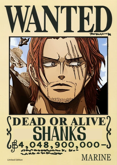 ONE PIECE WANTED Poster Anime Game Manga Luffy Ruffy Ace Shanks Fox u.m ...