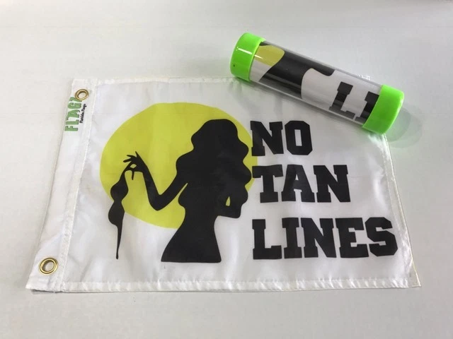 BOAT FLAG 12&X18&- "No Tan Lines" boat flags, custom flag, funny boat ...