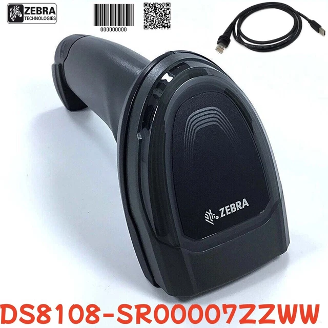 ZEBRA DS8108-SR00007ZZWW 1D 2D QR Code Handheld Barcode Scanner with ...