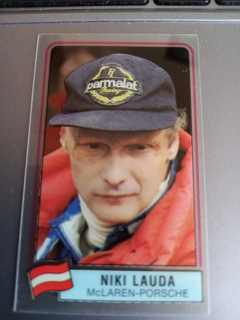 PANINI STICKER PLASTIC Card Grand Prix 1984 Formula 1 F1 Mclaren Niki ...